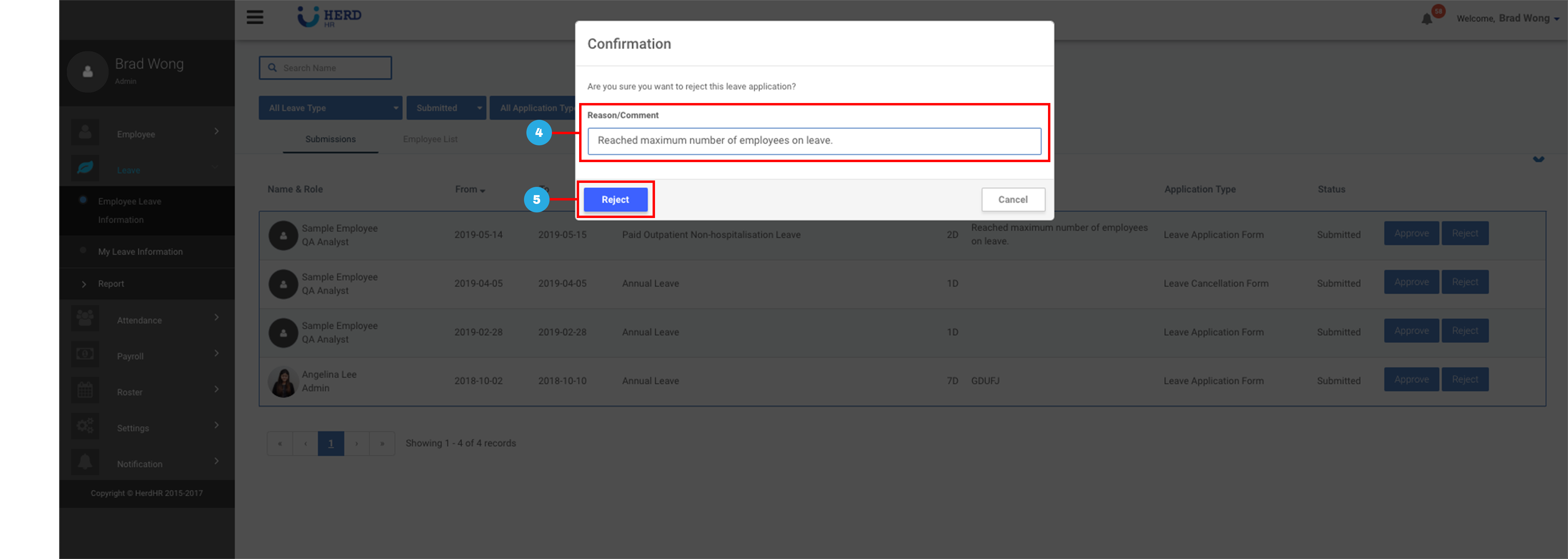 MY 6.4: How to approve / reject Leave applications via Herd WEB? – HerdHR