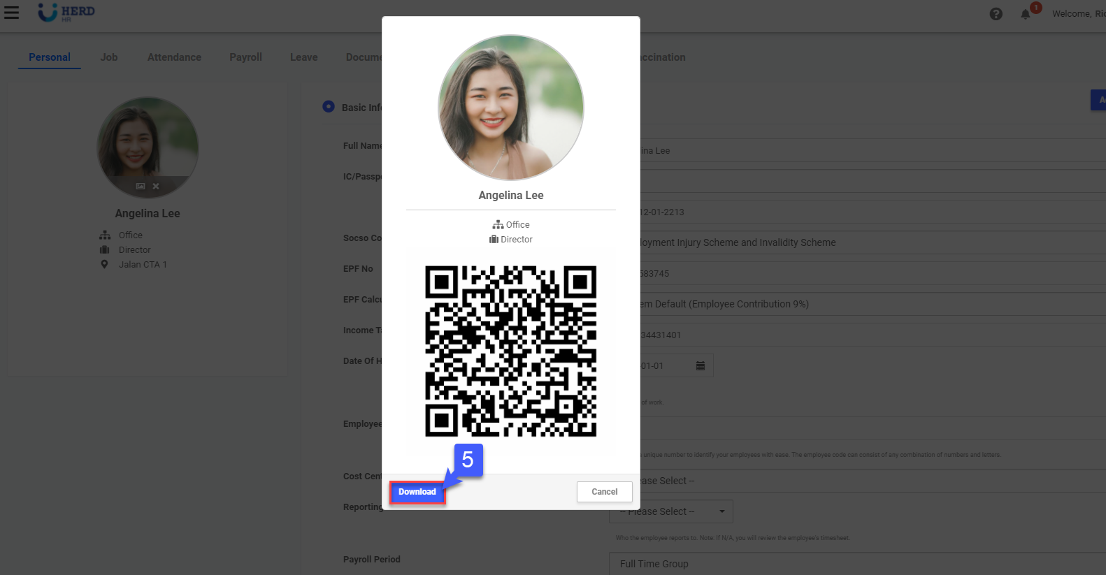 MY 3.5: How to generate an Employee's QR Code? – HerdHR