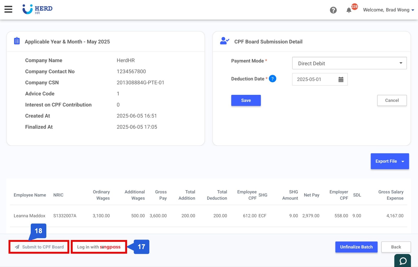 SG 7.9: How to perform CPF E-Submission – HerdHR